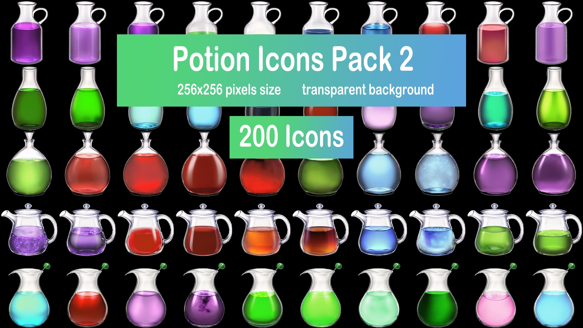 Potion Icons Pack2 in 2D Assets - UE Marketplace